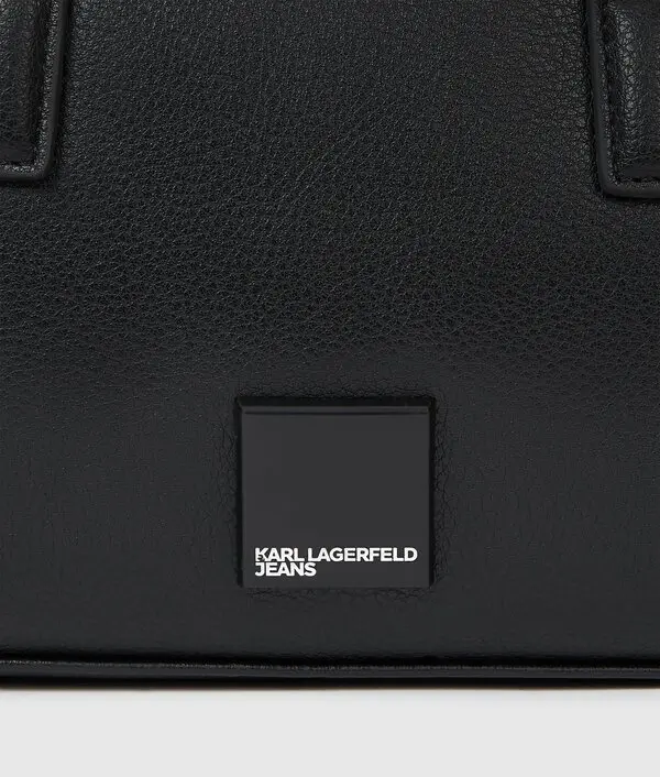Karl Lagerfeld Box Logo Bowling Bag - Black