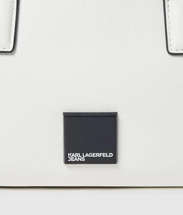 KL JEANS Jeans Box Logo Bowling Bag - Egret