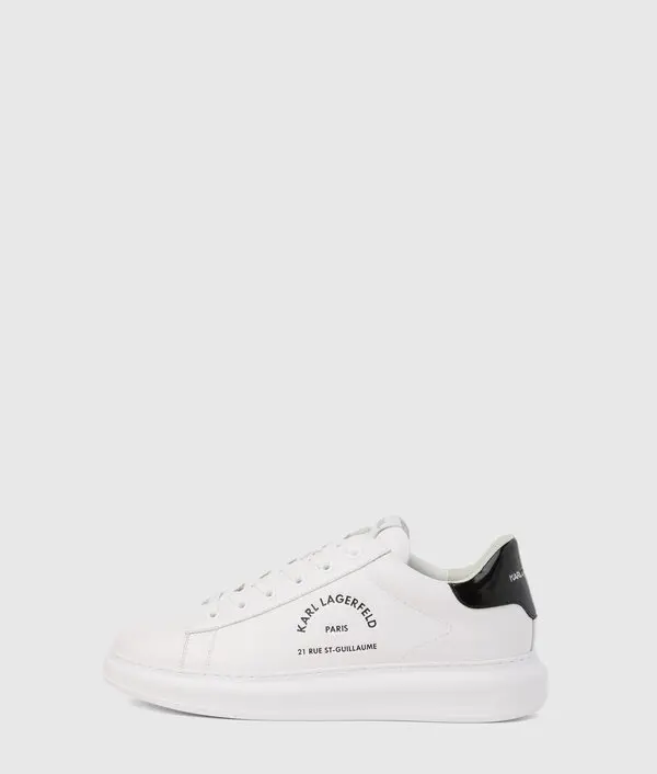 Karl Lagerfeld Rue St-guillaume Logo Leather Sneakers - White