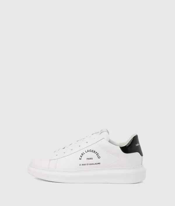 Karl Lagerfeld Rue St-guillaume Logo Leather Sneakers - White