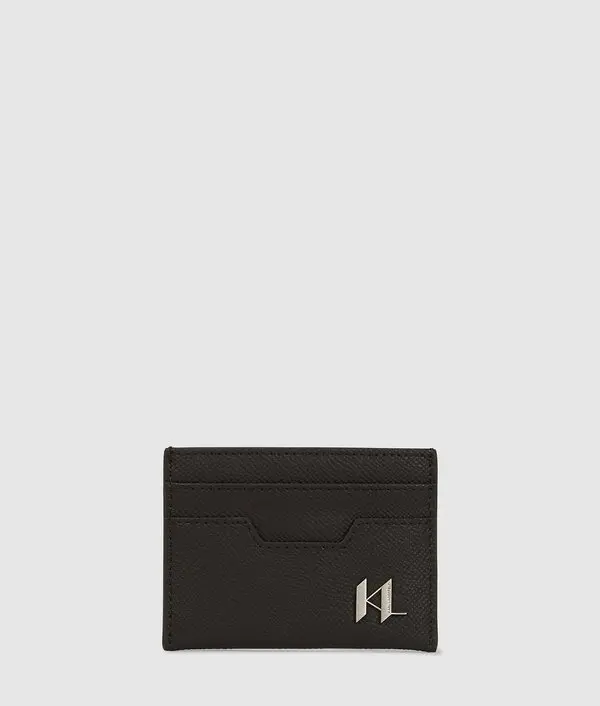 Karl Lagerfeld K/monogram Leather Cardholder - Black