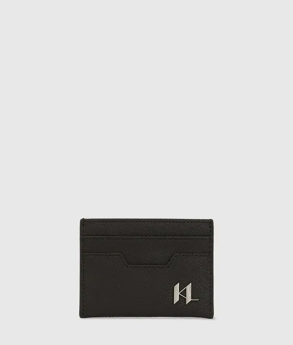 Karl Lagerfeld K/monogram Leather Cardholder - Black