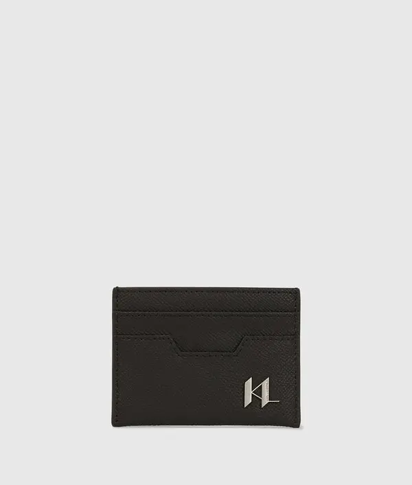 Karl Lagerfeld K/monogram Leather Cardholder - Black