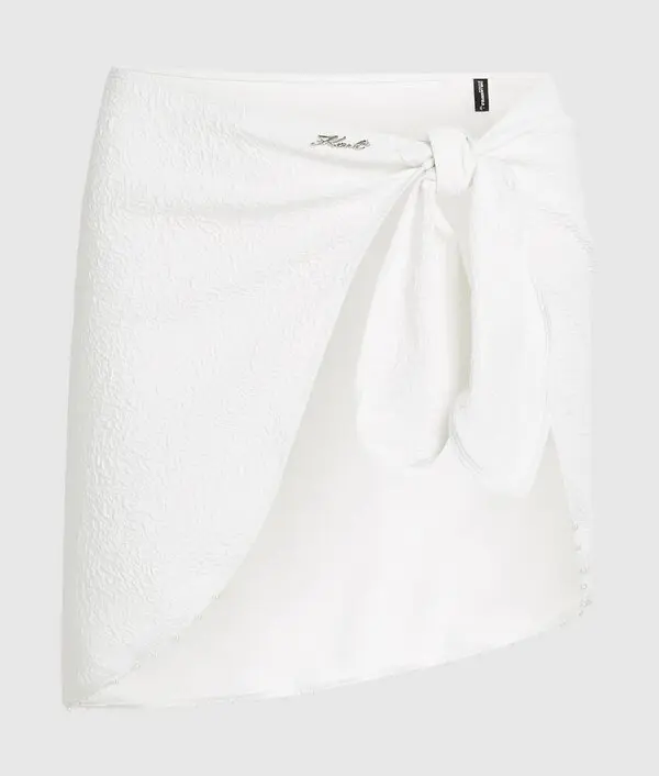 Karl Lagerfeld Textured Faux-pearl Pareo - Cannoli Cream