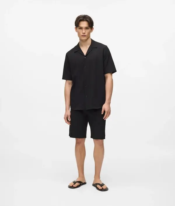 Karl Lagerfeld Monogram Short-sleeved Shirt - Black