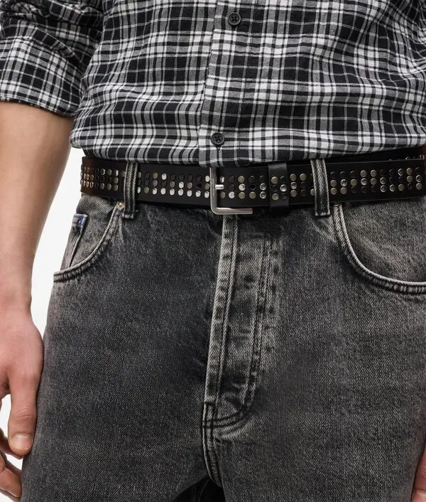 KL JEANS Leather Studded Belt