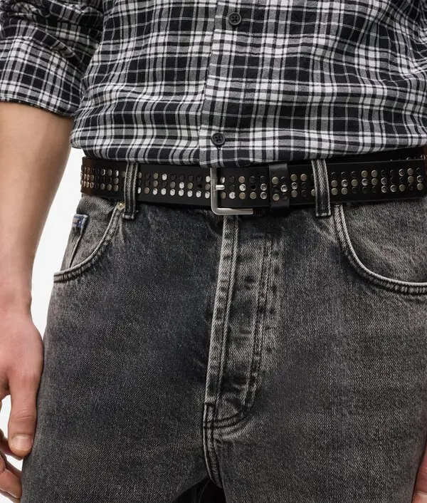 KL JEANS Leather Studded Belt