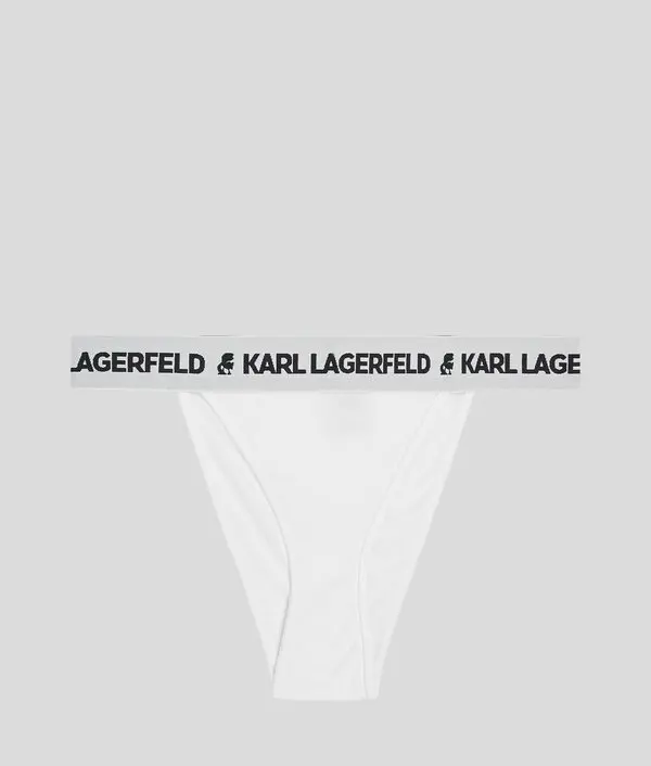 Karl Lagerfeld Logo Brazilian Briefs - White