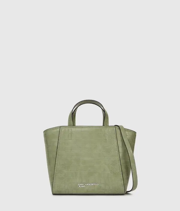 KL JEANS Jeans Croco Effect Mini Tote Bag - Tea
