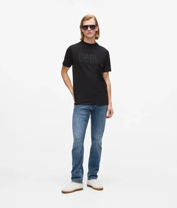 Karl Lagerfeld Classic Straight Leg Jeans In Blue - Cornflower