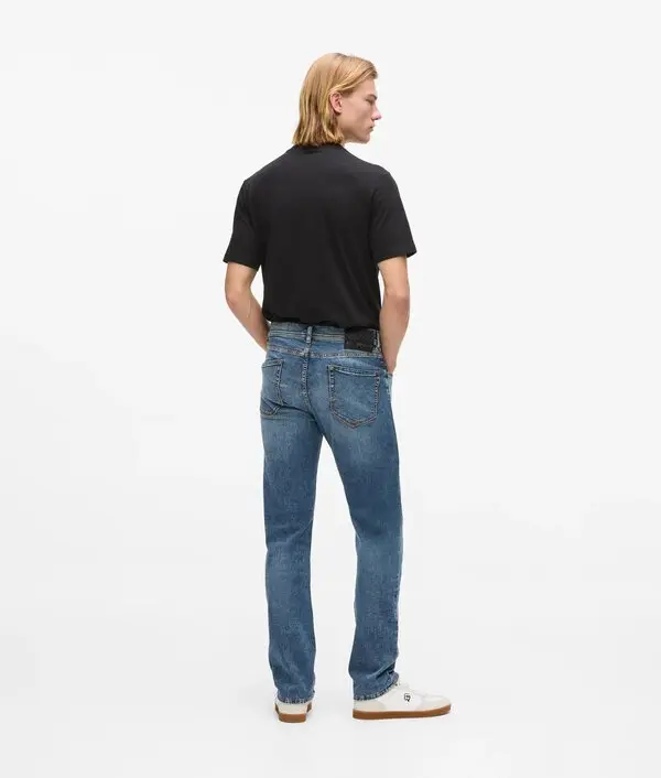 Karl Lagerfeld Classic Straight Leg Jeans In Blue