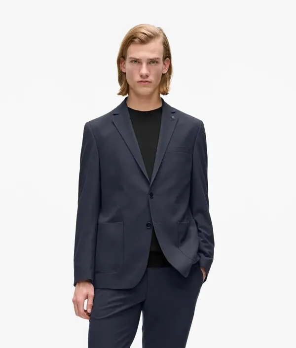 Karl Lagerfeld Patch Pocket Blazer - Navy