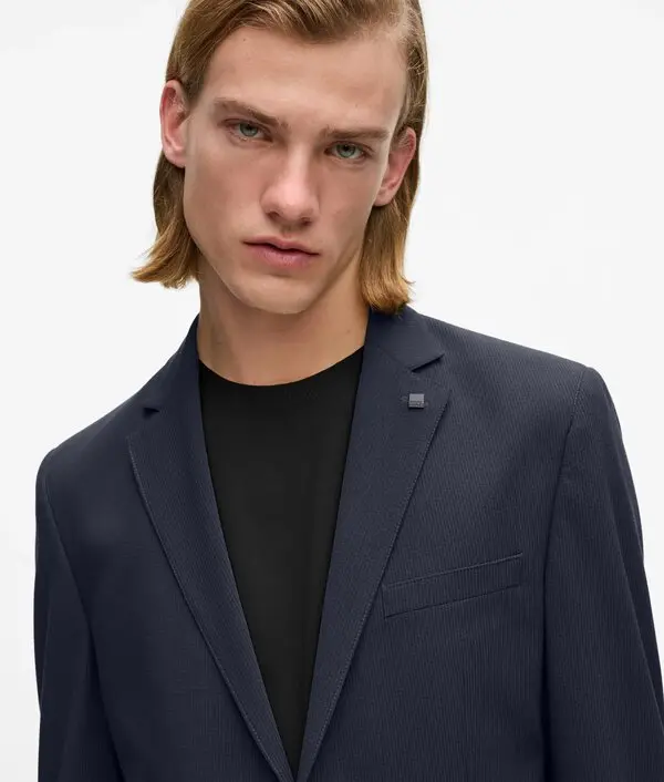 Karl Lagerfeld Patch Pocket Blazer - Navy