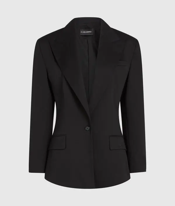 Karl Lagerfeld Kl X Amber Valletta Structured Single-breasted Blazer