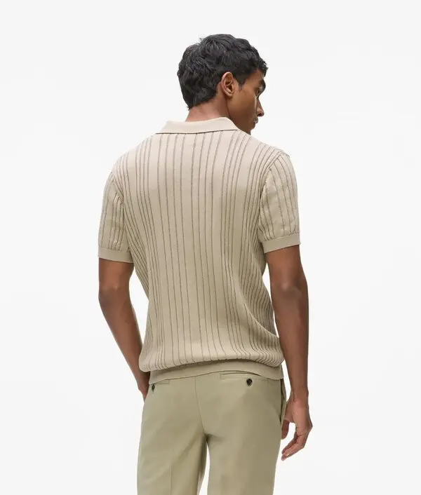 Karl Lagerfeld Rib-knit Polo Shirt