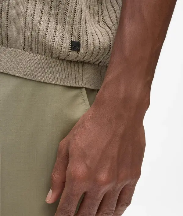 Karl Lagerfeld Rib-knit Polo Shirt