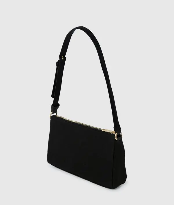 Karl Lagerfeld X Amber Valletta Quilted Canvas Shoulder Bag