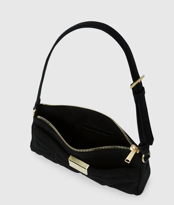 Karl Lagerfeld X Amber Valletta Quilted Canvas Shoulder Bag