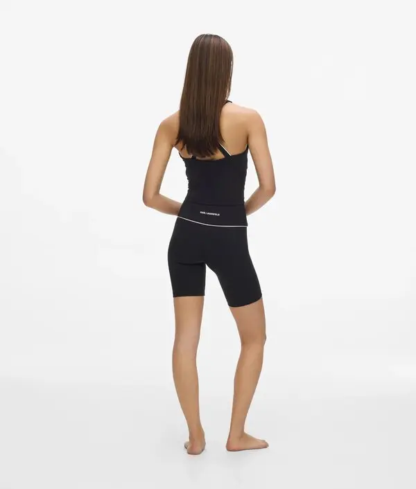 Karl Lagerfeld Contrast Piping Athleisure Shorts