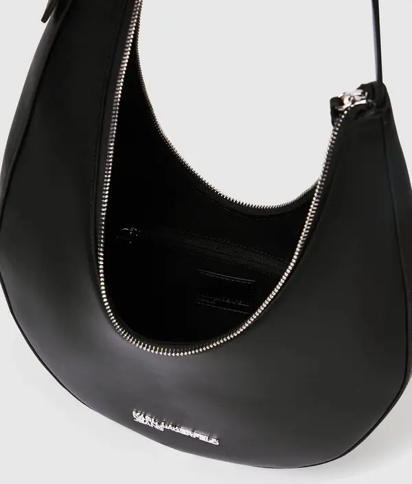 KL JEANS Rounded Leather Hobo Bag