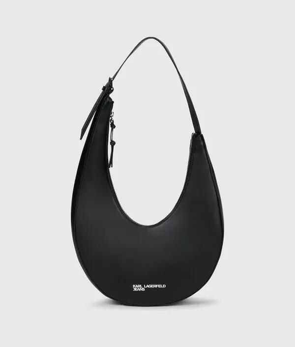 Karl Lagerfeld Rounded Leather Hobo Bag