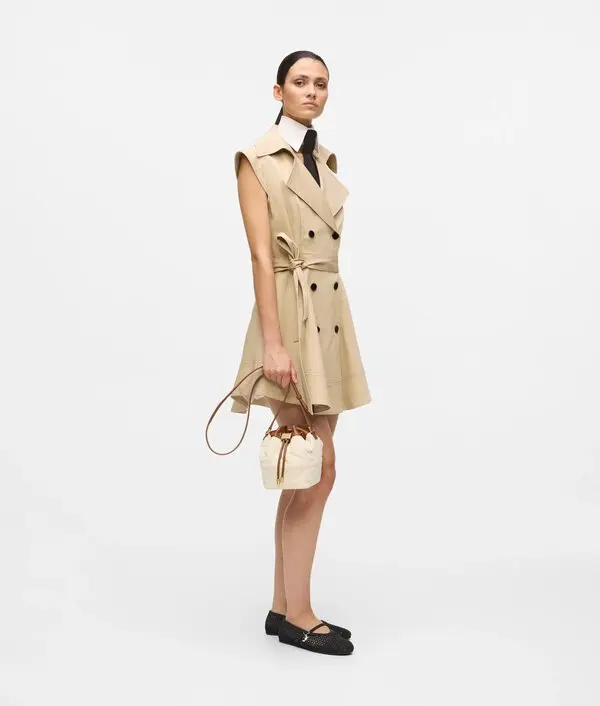 Karl Lagerfeld Kl X Amber Valletta Quilted Canvas Bucket Bag - Natural