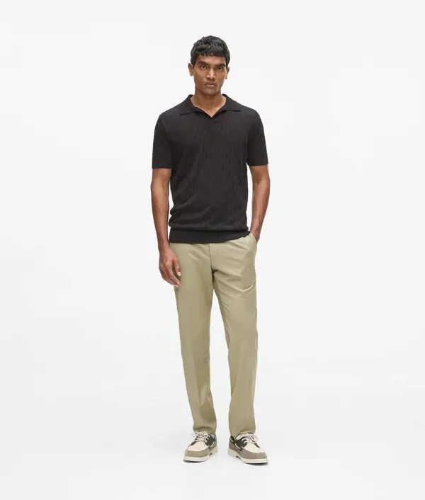 Karl Lagerfeld Monogram Knit Polo Shirt