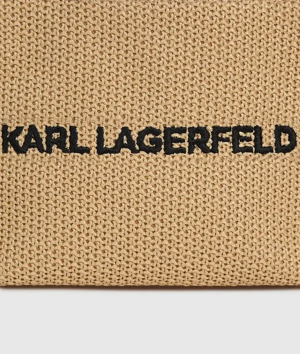 Karl Lagerfeld Small Square Woven Beach Bag