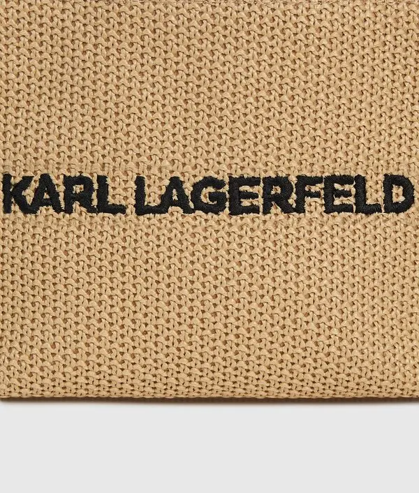 Karl Lagerfeld Small Square Woven Beach Bag