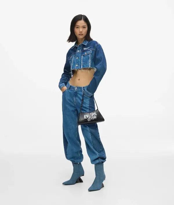 KL JEANS Jeans Croc-effect Small Shoulder Bag