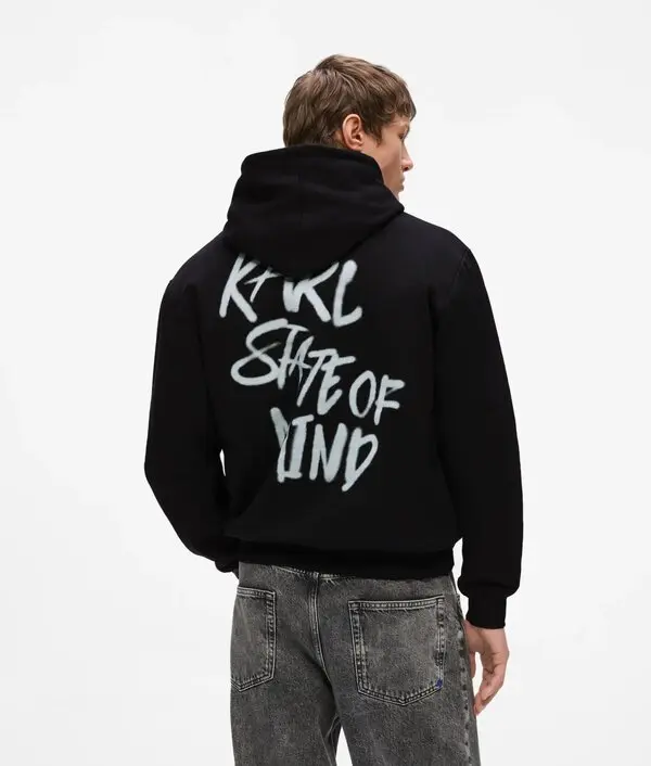 KL JEANS Jeans Organic Cotton Hoodie With Graffiti Back Print