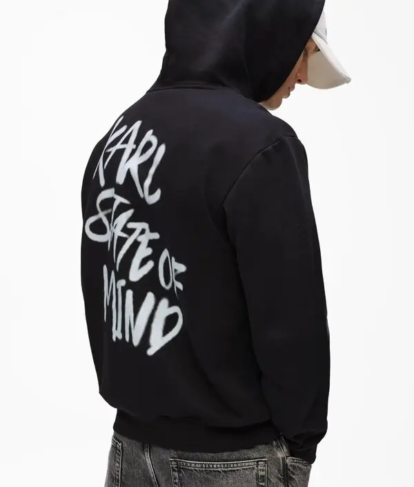 KL JEANS Jeans Organic Cotton Hoodie With Graffiti Back Print