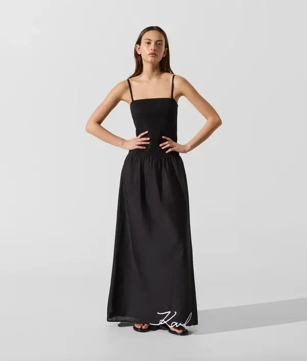 Karl Lagerfeld Signature Maxi Dress - Black