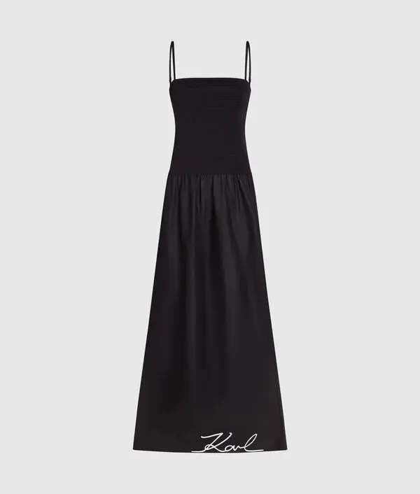 Karl Lagerfeld Signature Maxi Dress - Black