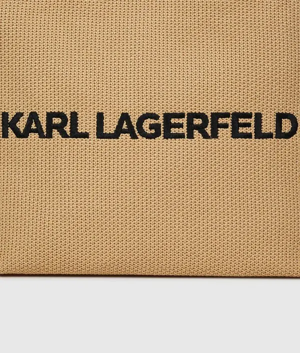 Karl Lagerfeld Large Woven Square Beach Bag