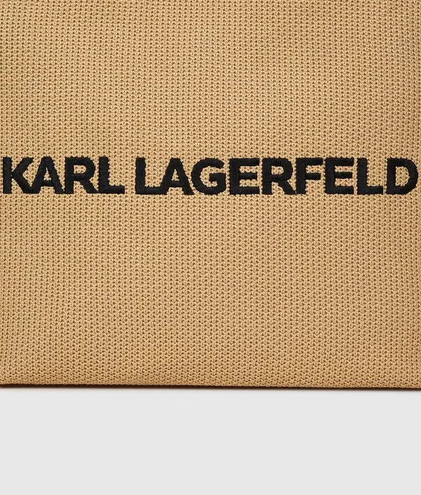 Karl Lagerfeld Large Woven Square Beach Bag
