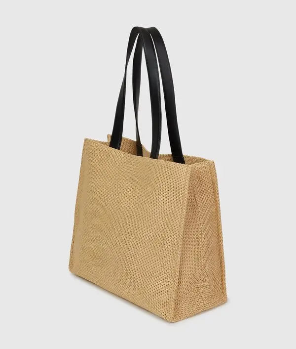 Karl Lagerfeld Large Woven Square Beach Bag