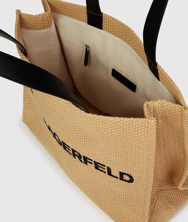 Karl Lagerfeld Large Woven Square Beach Bag