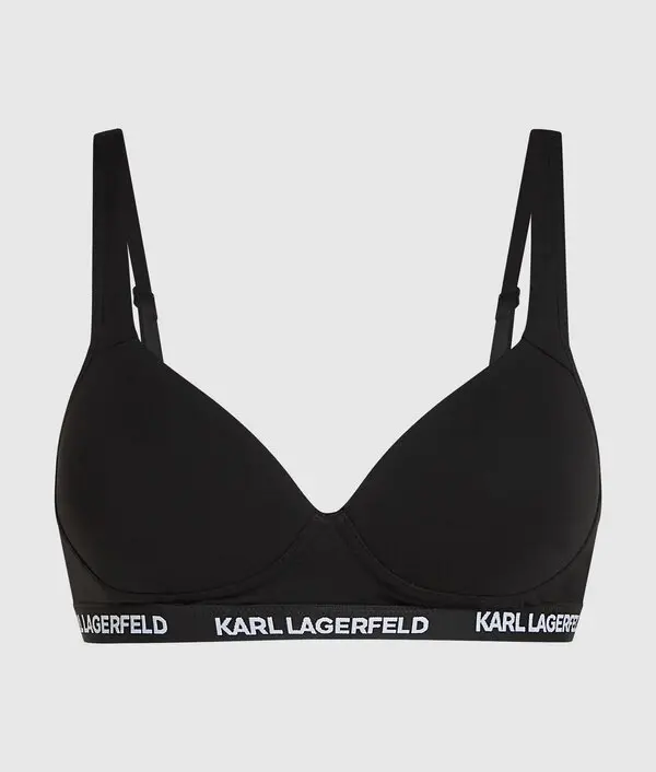 Karl Lagerfeld Logo Padded Bra