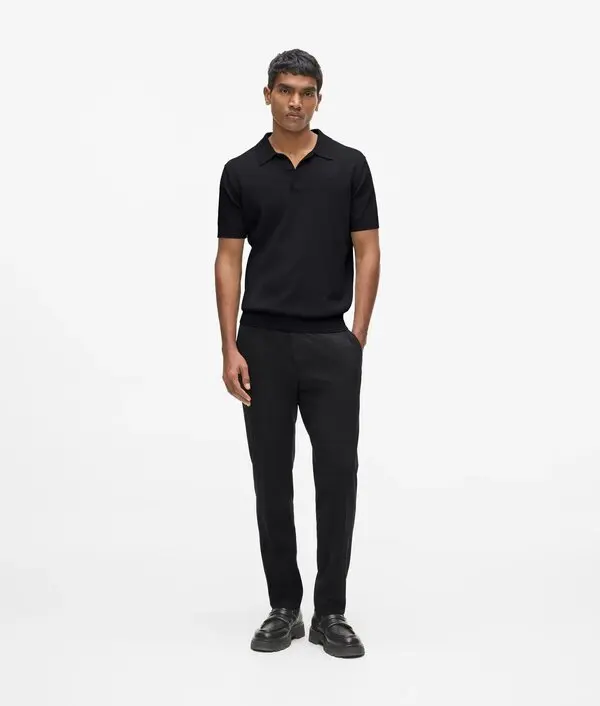 Karl Lagerfeld Drawcord Waist Pants - Black