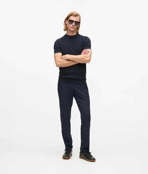 Karl Lagerfeld Drawcord Waist Pants - Navy