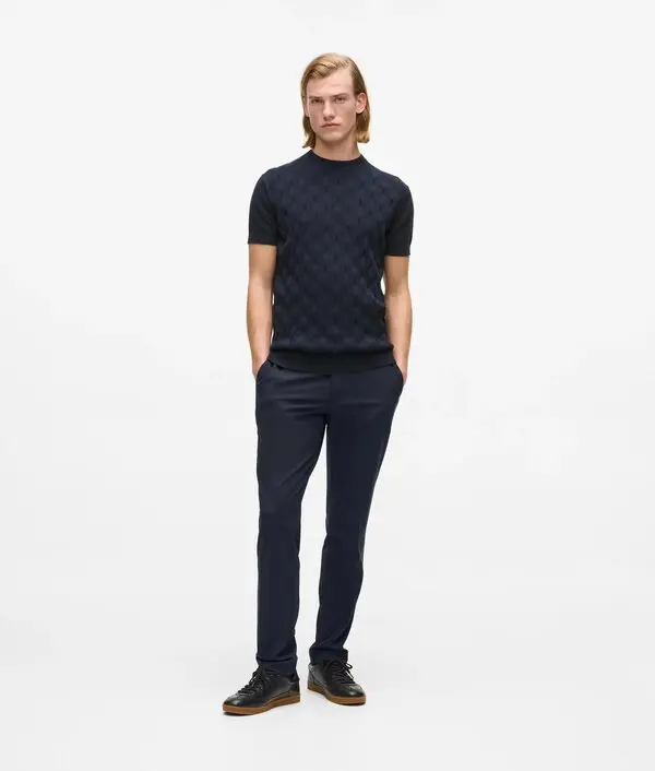 Karl Lagerfeld Drawcord Waist Pants - Navy