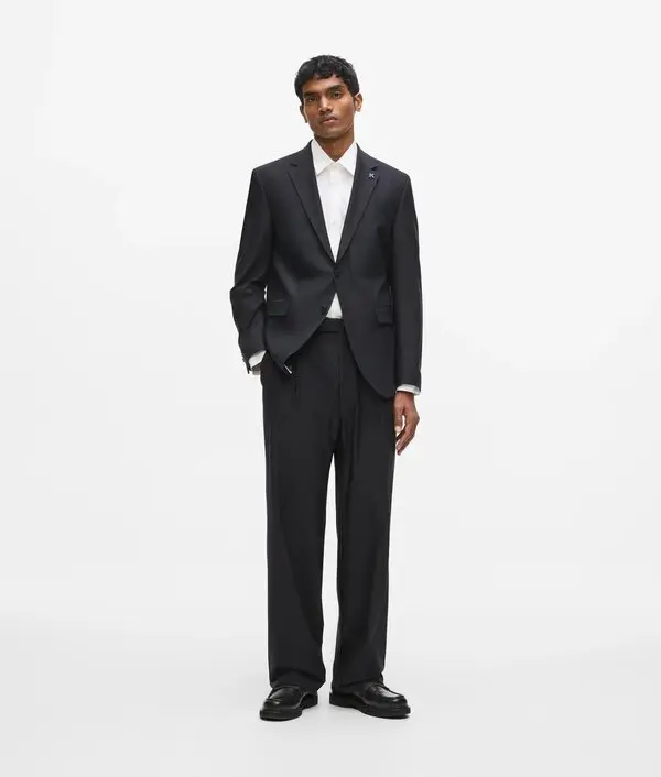 Karl Lagerfeld Smooth Tailored Pants - Black