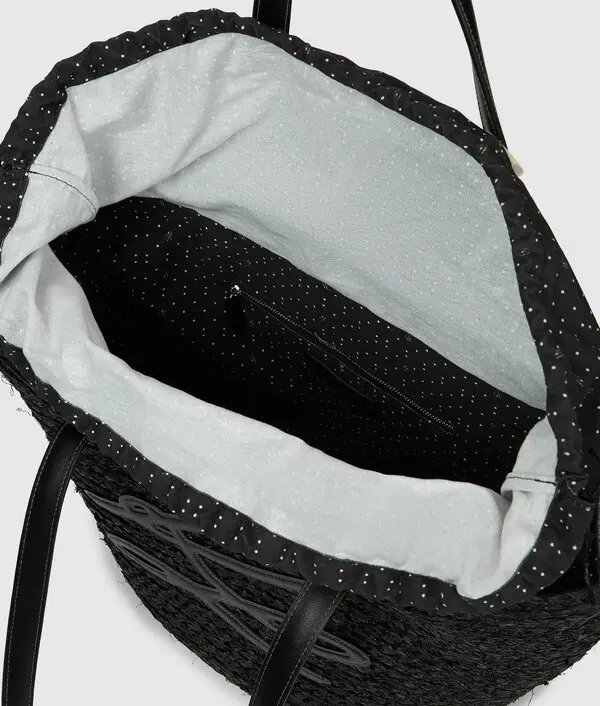 Karl Lagerfeld Autograph Raffia Beach Tote