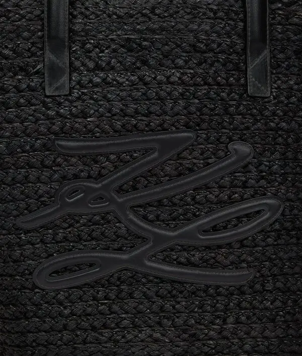 Karl Lagerfeld Autograph Raffia Beach Tote