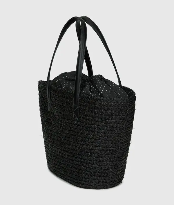 Karl Lagerfeld Autograph Raffia Beach Tote