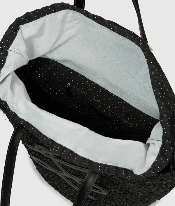 Karl Lagerfeld Autograph Raffia Beach Tote