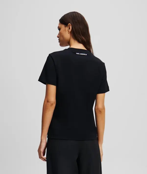 Karl Lagerfeld Organic Cotton T-shirt With Ikon Choupette Graphic