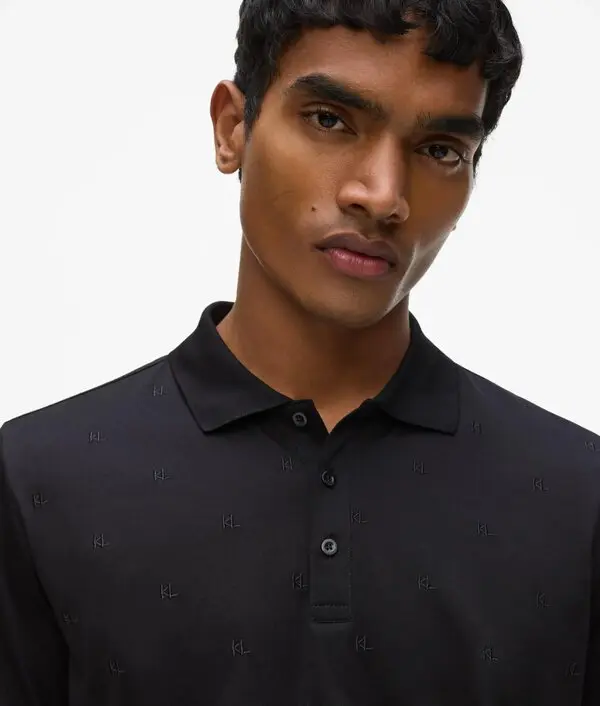 Karl Lagerfeld Monogram Polo Shirt