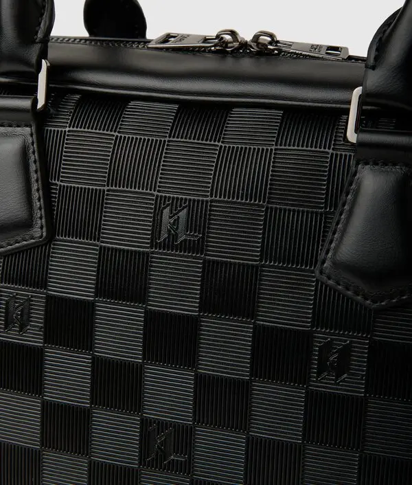 Karl Lagerfeld Monogram Checkerboard Laptop Bag